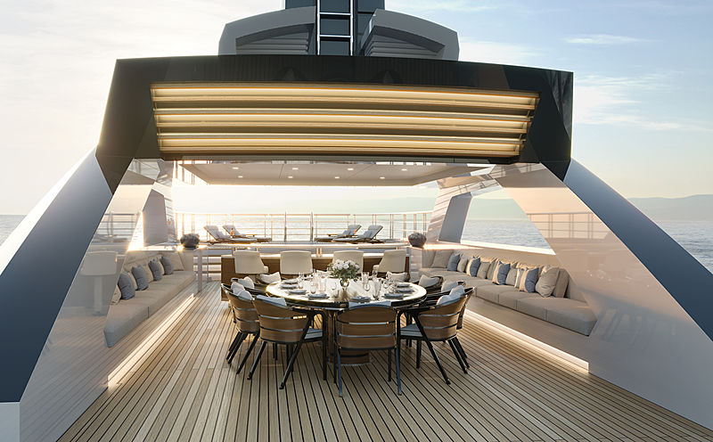 A closer look at the in-build Espen Øino Amels 60 yacht