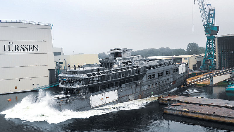 new 90m Lurssen project 1601 launched | SuperYacht Times