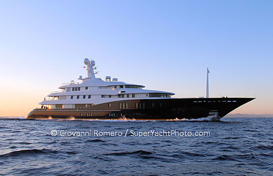 In Pictures: Superyacht C2 cruises into Gibraltar at sunrise