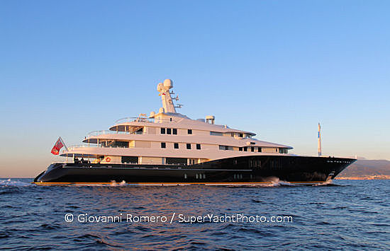 In Pictures: Superyacht C2 cruises into Gibraltar at sunrise