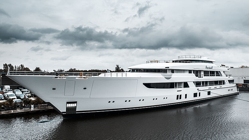 77m Feadship yacht Boardwalk launch | SuperYacht Times