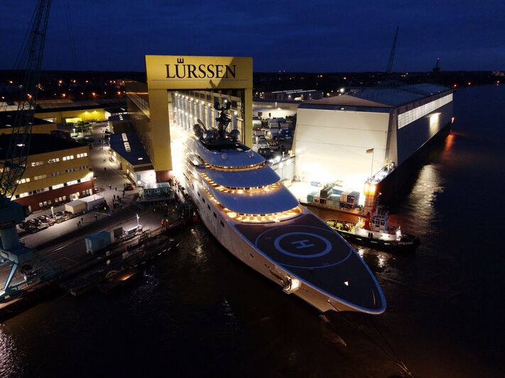 158m Lürssen superyacht Blue launched | SuperYacht Times