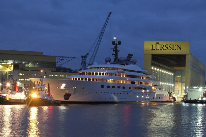 Photo: Project Blue yacht launch at Lürssen yard Bremen