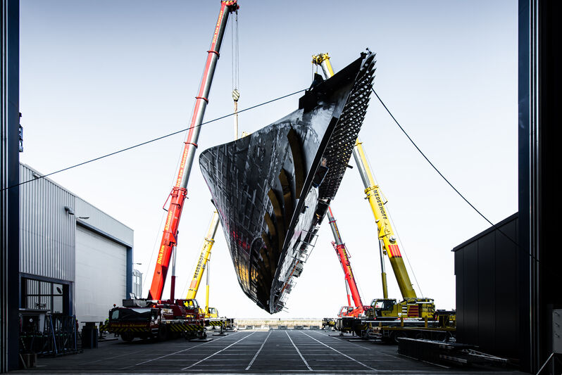 Royal Huisman 52m fishing superyacht Project 406 turned