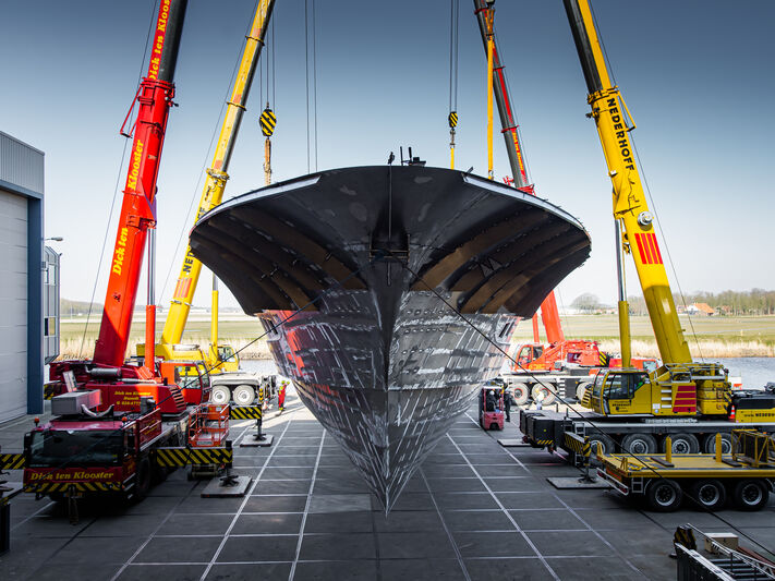 Royal Huisman 52m fishing superyacht Project 406 turned