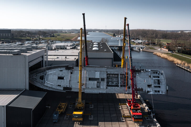 Royal Huisman 52m fishing superyacht Project 406 turned