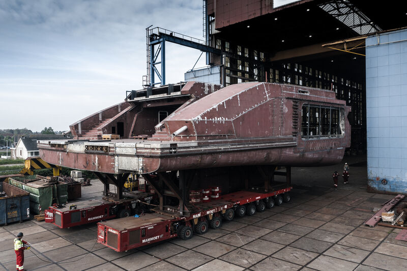 Stern of Oceanco’s 111m superyacht project Y722 revealed