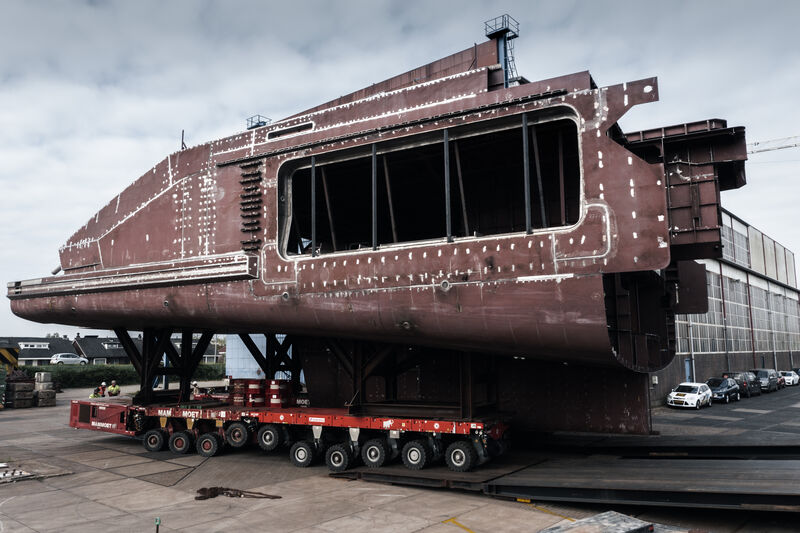 Stern of Oceanco’s 111m superyacht project Y722 revealed