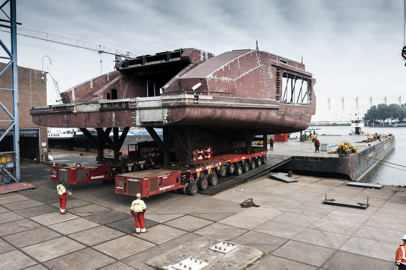 Stern of Oceanco’s 111m superyacht project Y722 revealed