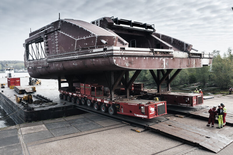 Stern of Oceanco’s 111m superyacht project Y722 revealed