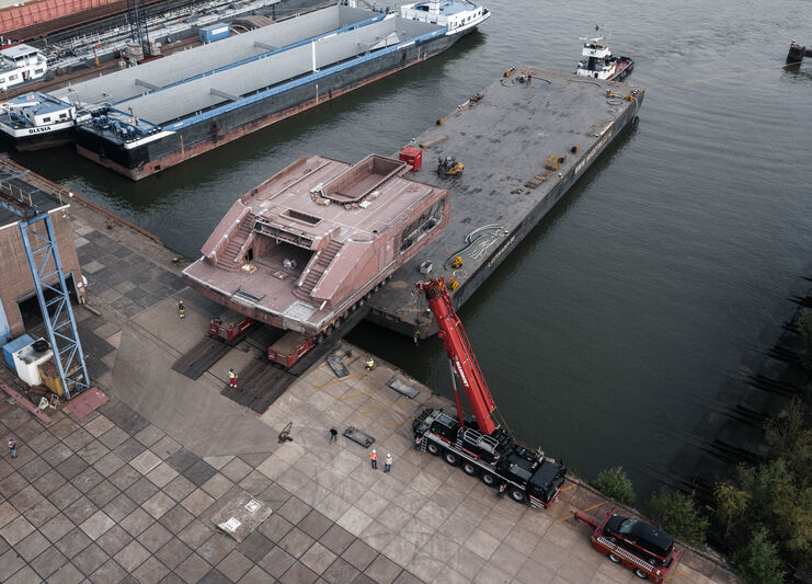 Stern of Oceanco’s 111m superyacht project Y722 revealed