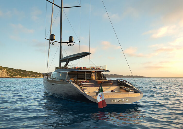 Photo: Perini Navi 47m Fast Cruising Sloop exterior design