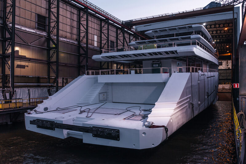 103m Feadship 1011 hull launched | SuperYacht Times