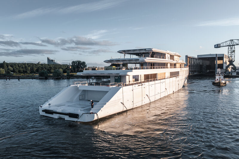 103m Feadship 1011 hull launched | SuperYacht Times