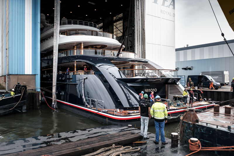 Photo: Feadship Project 1010 yacht launch in Makkum | SYT