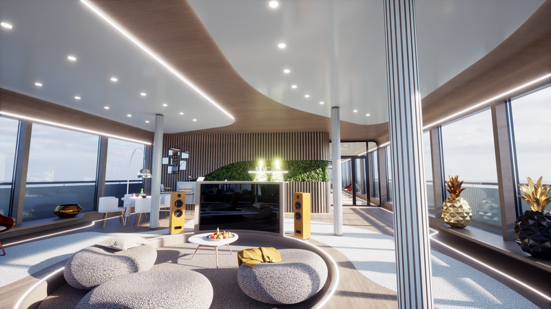 Onboard Meyer Yachts 150m yacht concept One50 | SYT