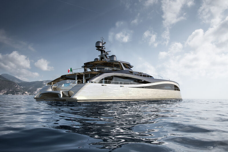 43m Rossinavi catamaran yacht Sea Cat in-build | SYT