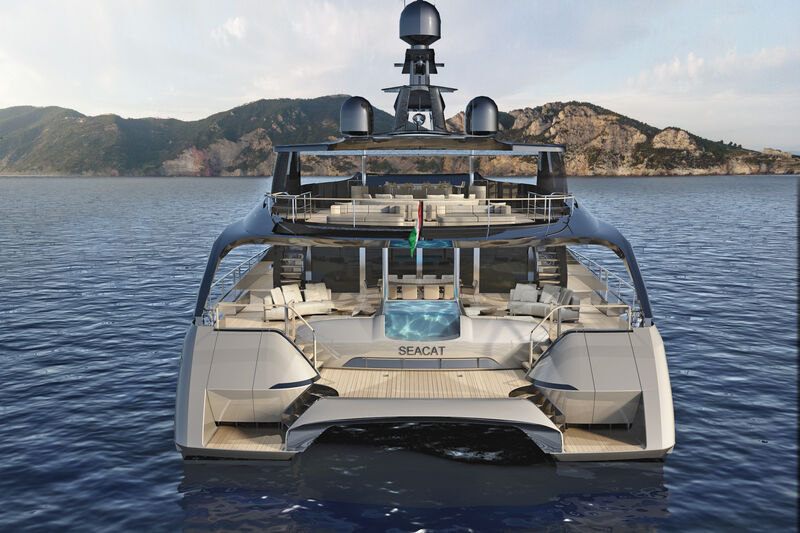 43m Rossinavi catamaran yacht Sea Cat in-build | SYT