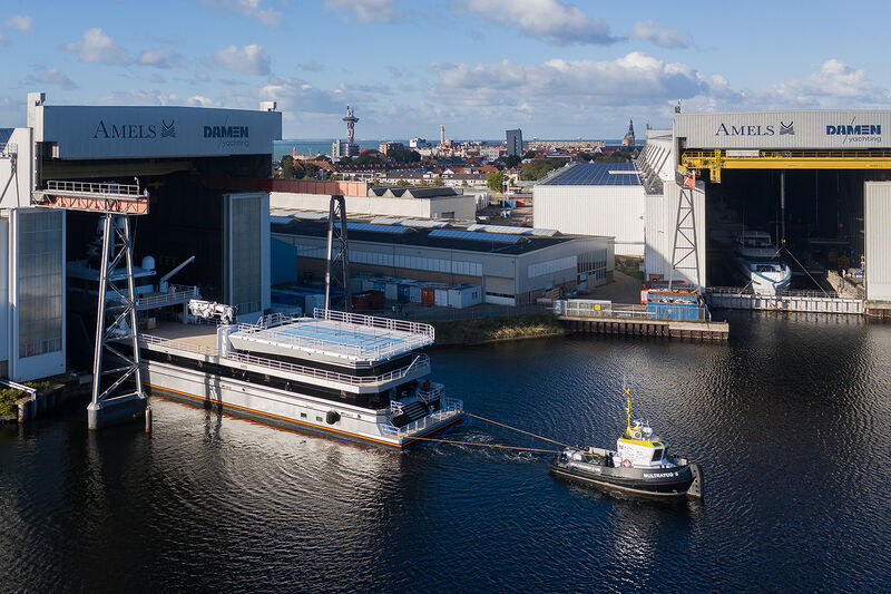 Photo: Damen Yacht Support 7512 launch at Damen Yachting Vlissingen