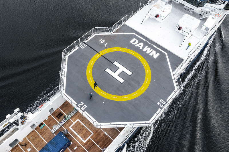 80m Damen Shipyards yacht Dawn on sea trials | SYT