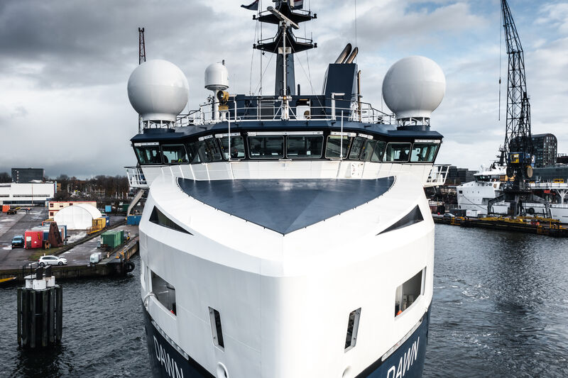 80m Damen Shipyards yacht Dawn on sea trials | SYT