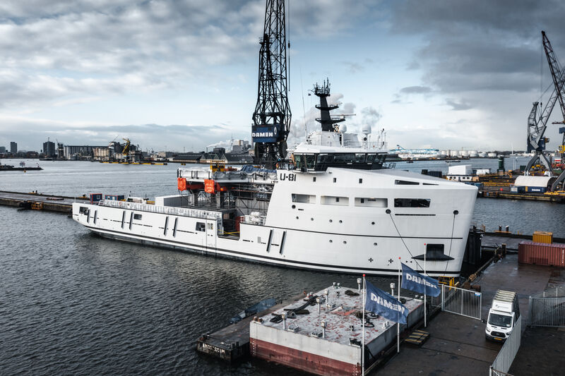 80m Damen Shipyards yacht Dawn on sea trials | SYT