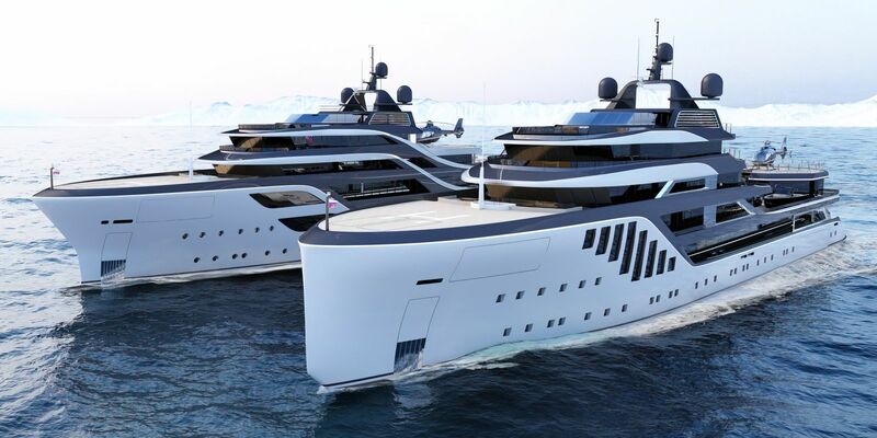 Two new 86m superyacht concepts from Baikal Yachts Group