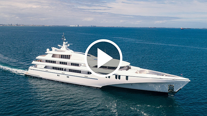 Watch: Echo Yachts’ 84m hybrid motor yacht White Rabbit underway