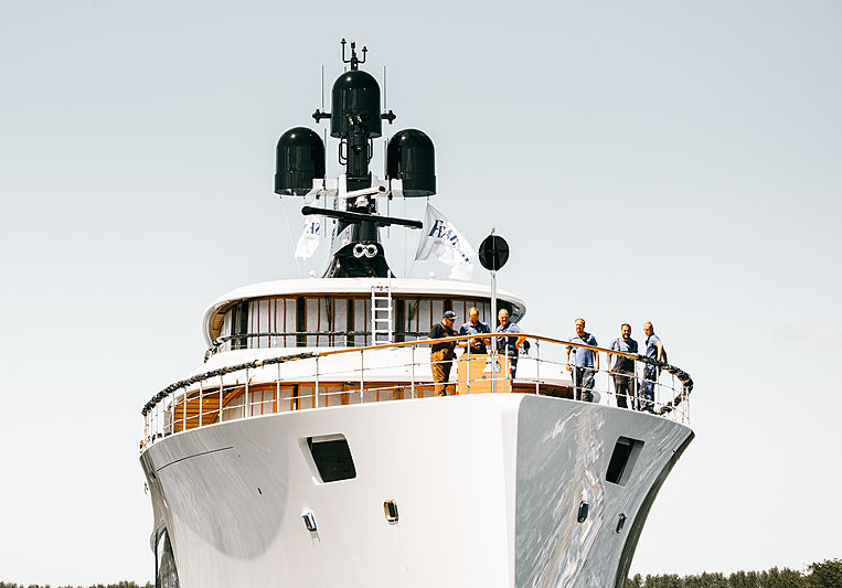 77m Feadship project 818 yacht launch | SuperYacht Times