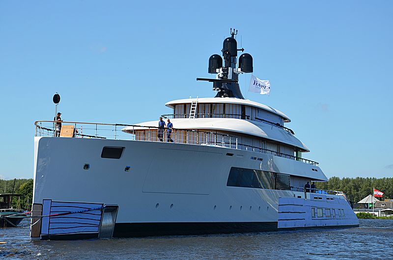 Photo: Feadship Van Lent 818 launch in De Kaag | SYT